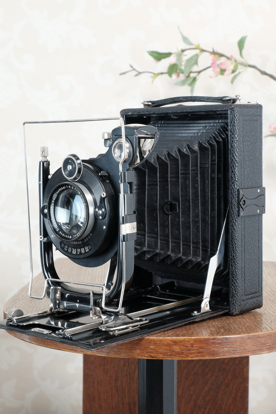 Near Mint! 1925 Camera with leather case & plate holders. Freshly serv ...