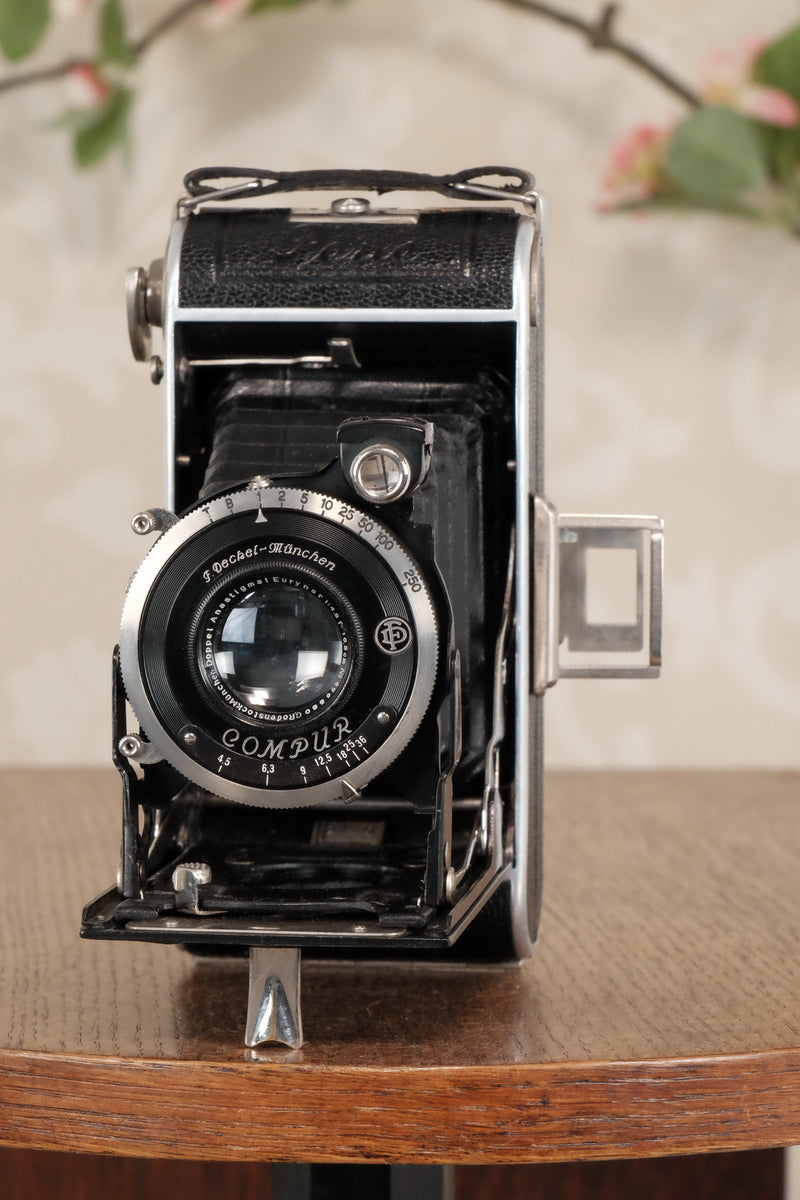 Superb! 1934 Welta Perle 6x9 Medium Format Folder, Freshly Serviced, C ...
