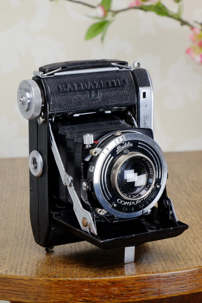 Rare! 1938 Balda Baldaxette, Coupled Rangefinder 6x4.5 folder, Freshly ...