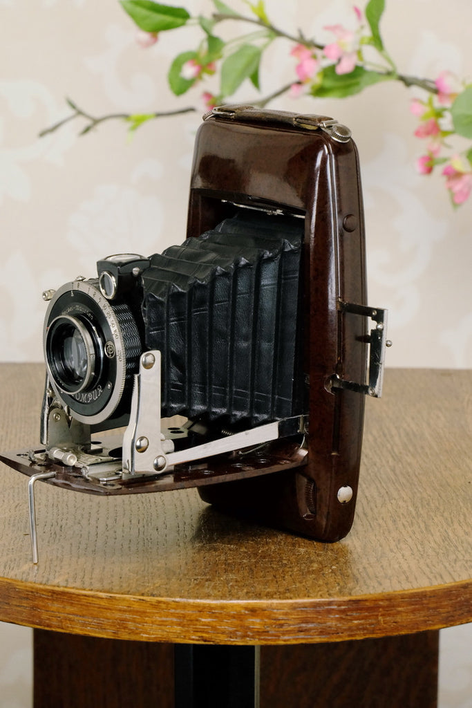 SUPERB! Rare 1935 Ebner 6x9 Brown Bakelite Art Deco Camera, CLA‘d ...