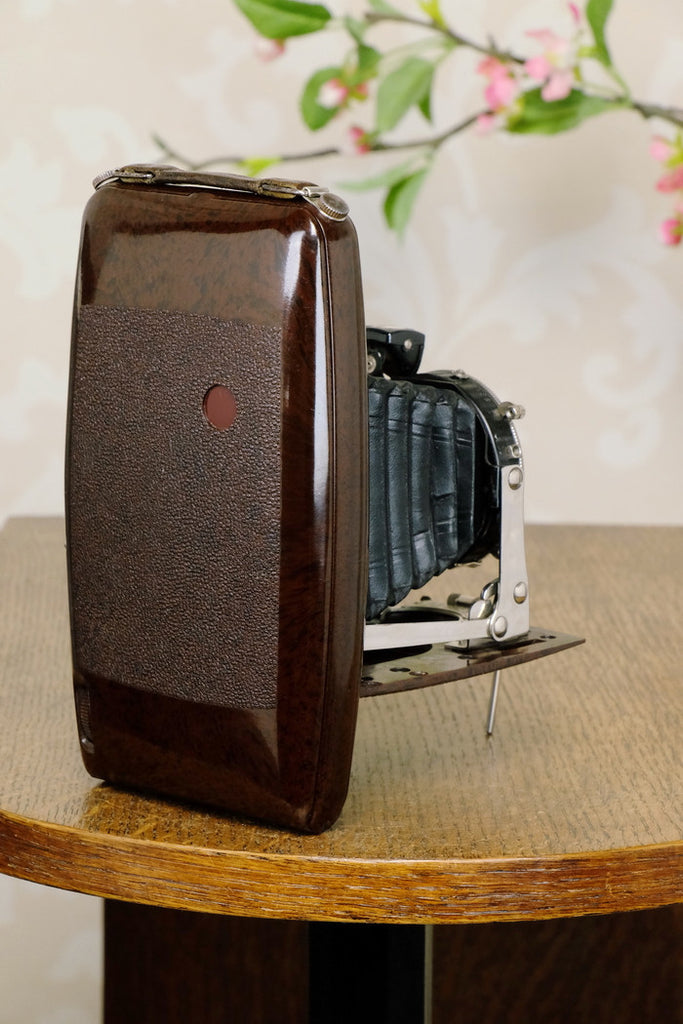 SUPERB! Rare 1935 Ebner 6x9 Brown Bakelite Art Deco Camera, CLA‘d ...